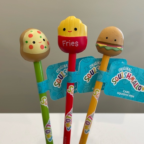 Squishmallows | Toys | New Set Of 3 Food Squishmallow Squishy Pen Set ...